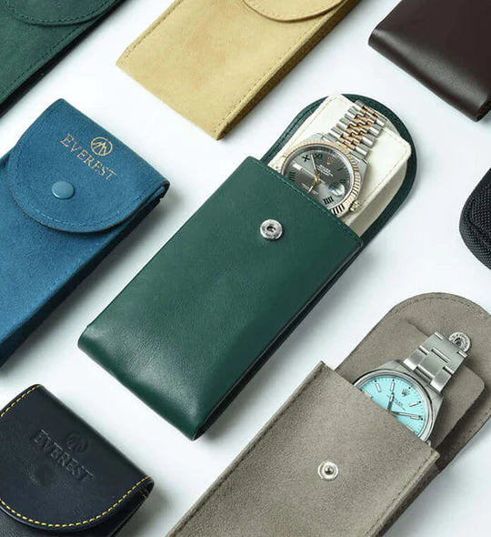 Leather, Nylon, & Microfiber Watch Pouches | Everest Bands