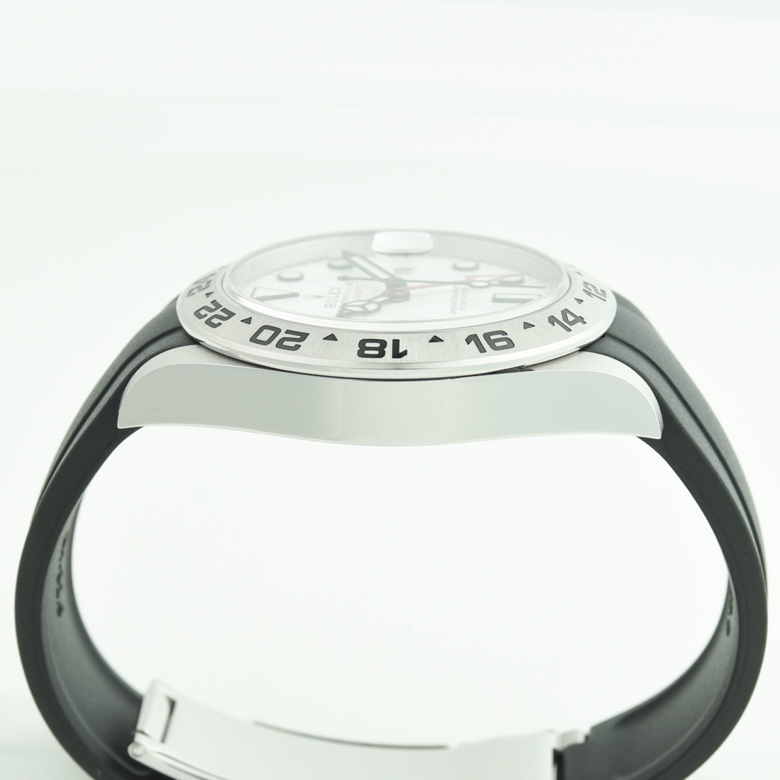 Curved End Rubber Strap for Rolex Explorer II 42mm Deployant (Produced ...