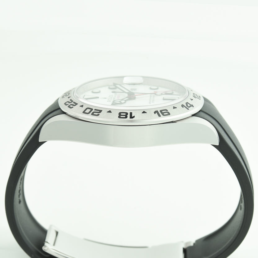 Curved End Rubber Strap for Rolex Explorer II 42mm Deployant (Produced ...