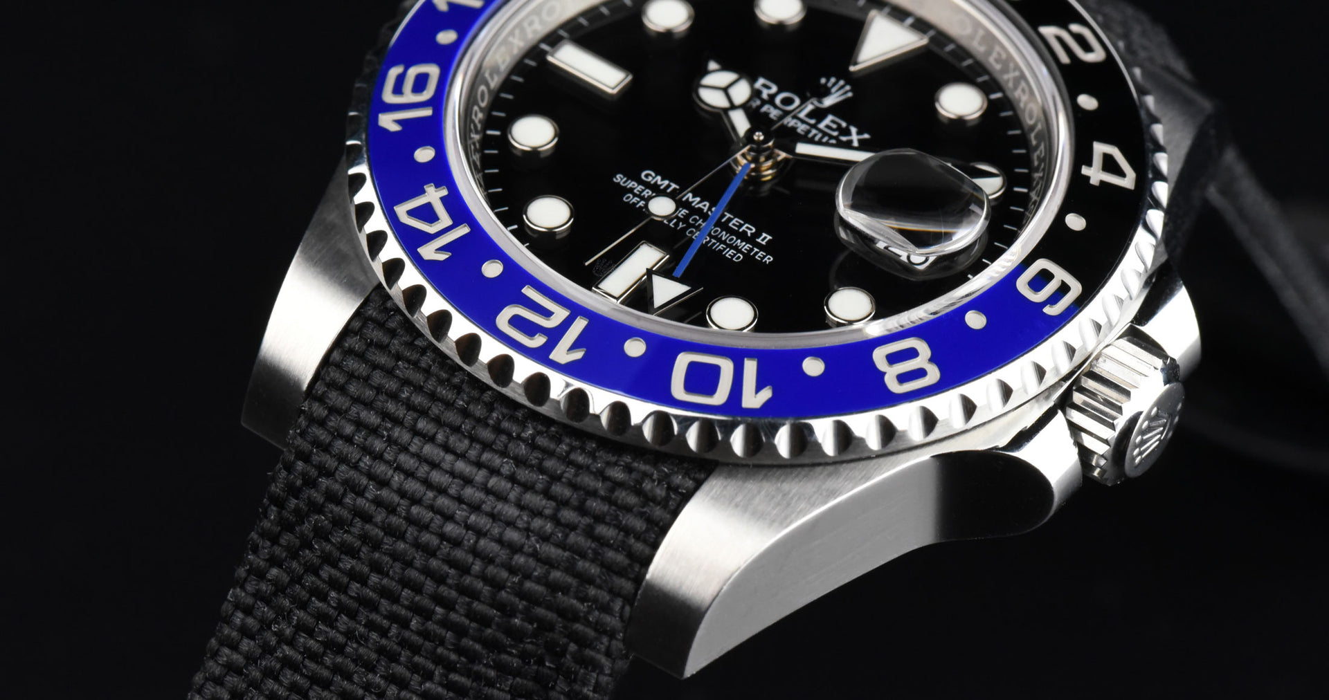 Curved End Nylon Strap for Rolex Ceramic Daytona Watch | Everest Bands