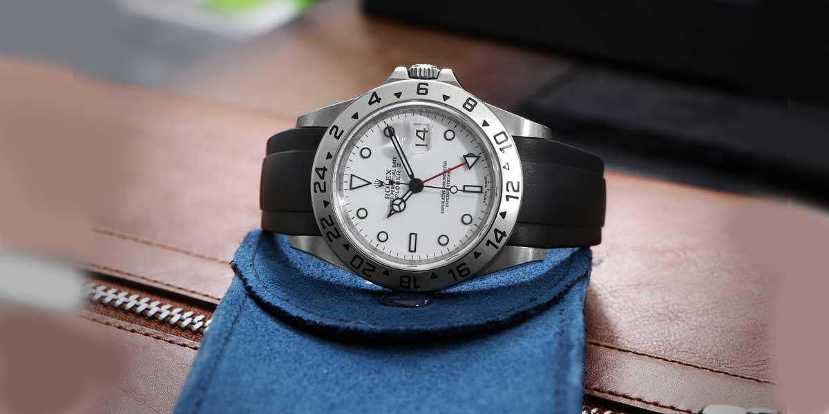 Rubber Watch Straps For Rolex Explorer II | Everest Bands