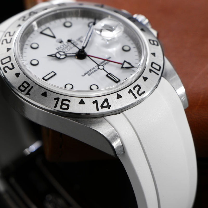 Curved End Rubber Strap for Rolex Explorer II Watch | Everest Bands